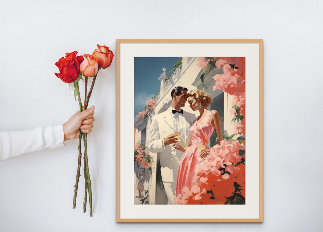 Vintage Romance Poster Floral Poster Feminine Print Shabby Chic Print ...