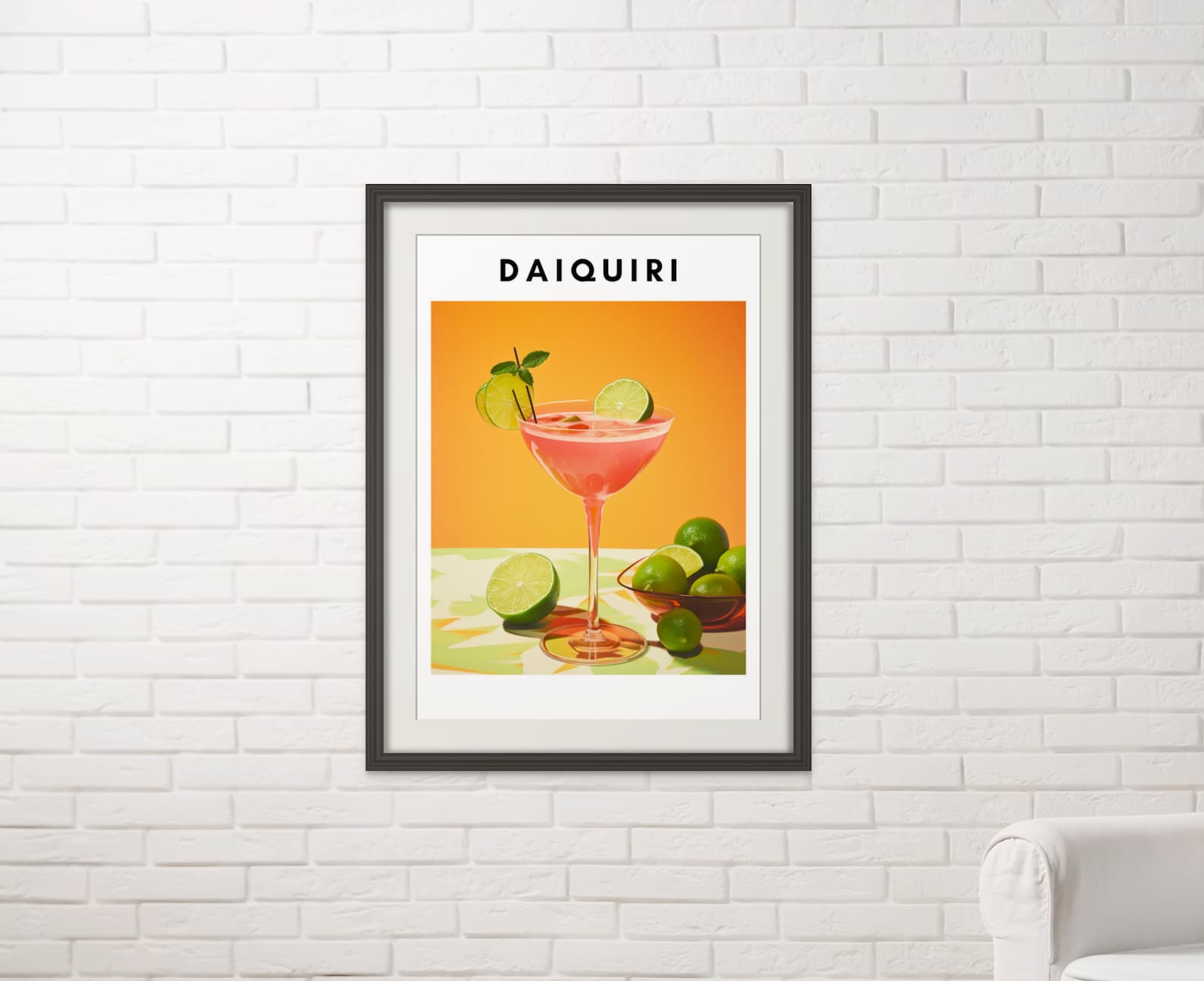 Daiquiri Poster | Cocktail Print | Bar Print - Etsy