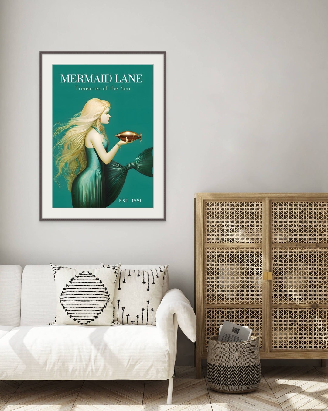 Vintage Mermaid Poster | Mermaid Art Print - Etsy