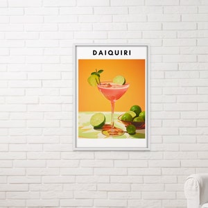 Daiquiri Poster | Cocktail Print | Bar Print - Etsy
