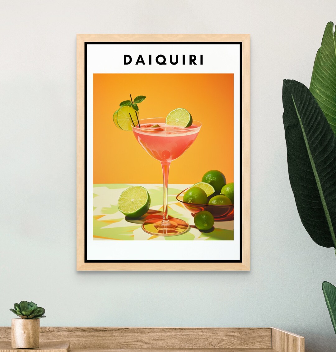 Daiquiri Poster | Cocktail Print | Bar Print - Etsy