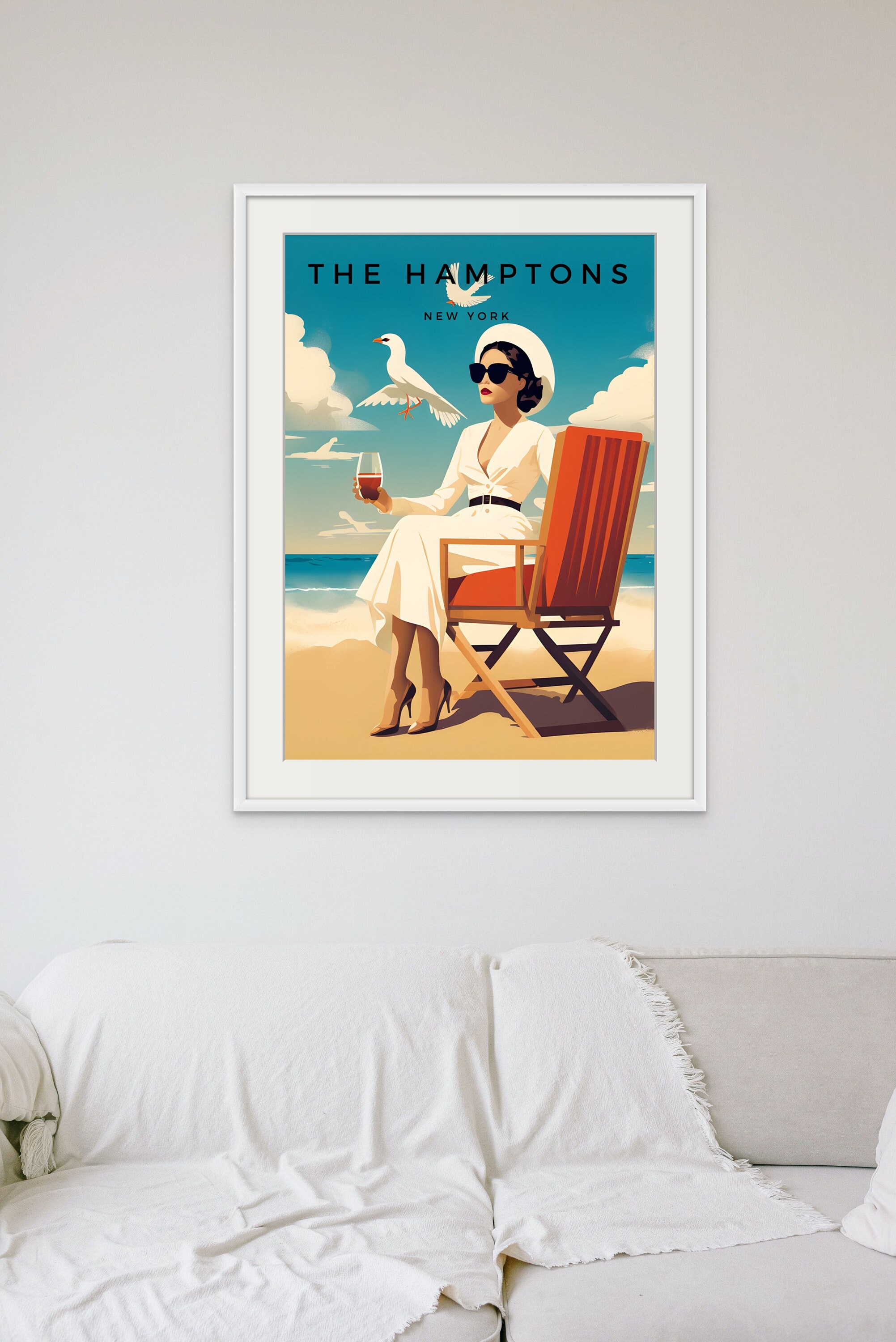 The Hamptons Wall Art Hamptons Travel Poster Vintage Poster Art Vintage ...