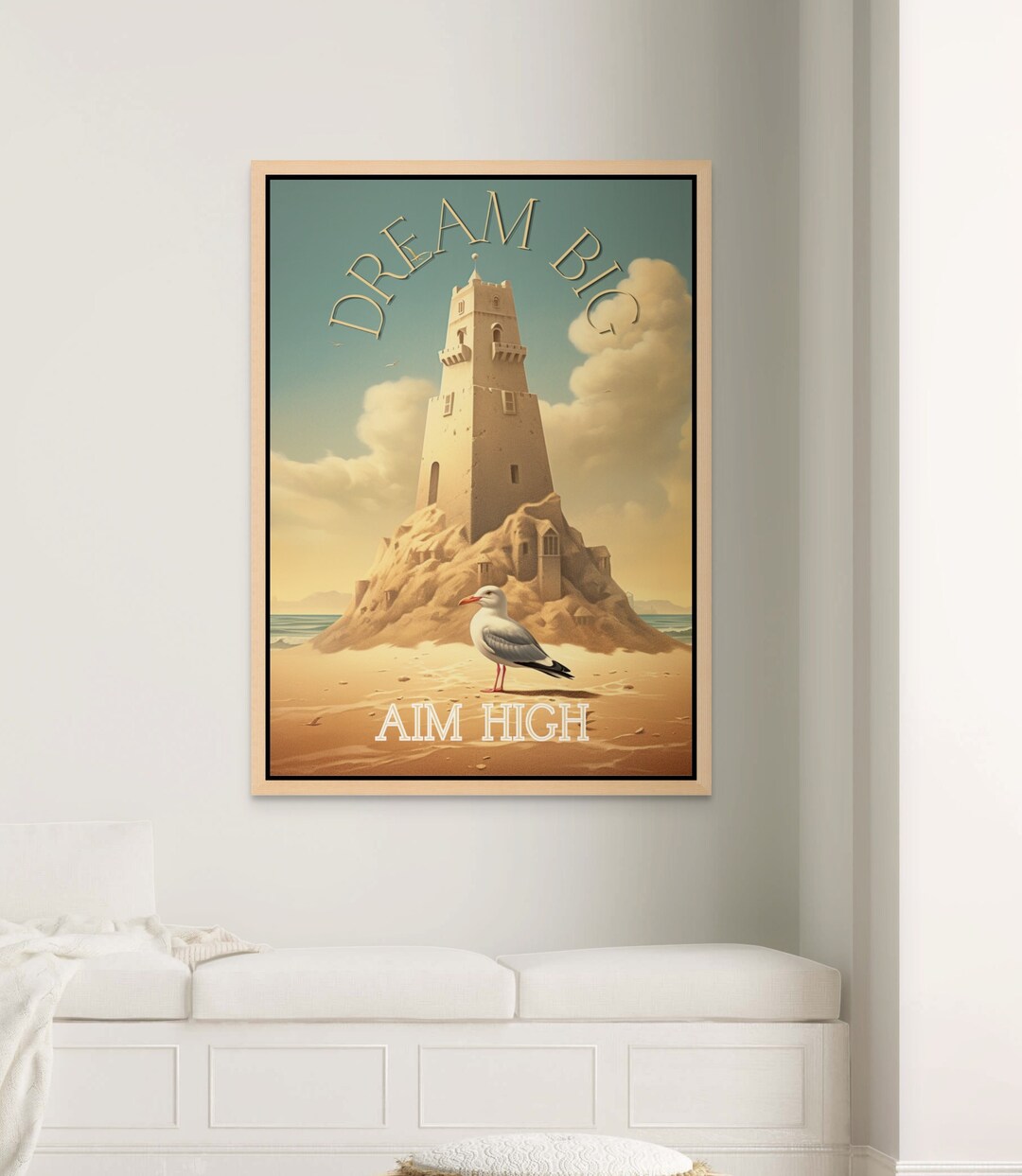Seagull Poster | Motivational Poster Print Wall Art | - Etsy