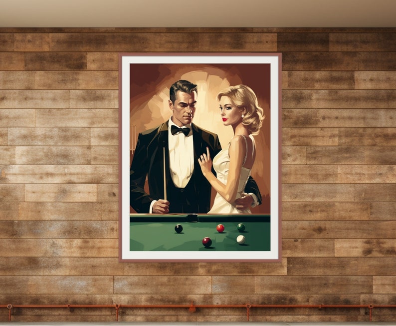 Vintage Pool Poster II | 1950's - Etsy