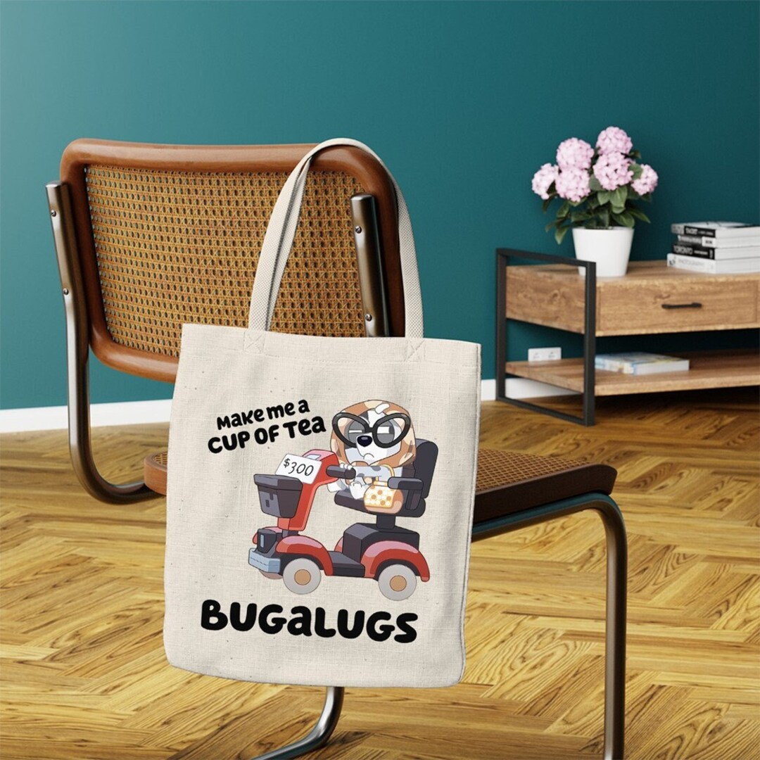 Bluey Granny Bugalugs Tote Bag Muffin Grounchy Granny Bluey Birthday ...