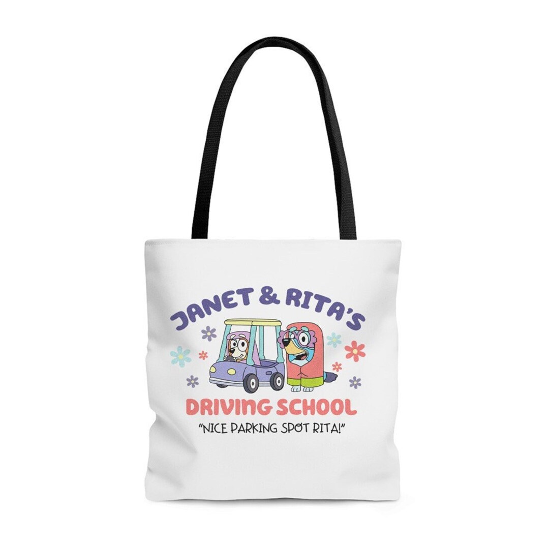 Bluey and Bingo Janet and Rita Tote Bag Driving School Nice Parking ...