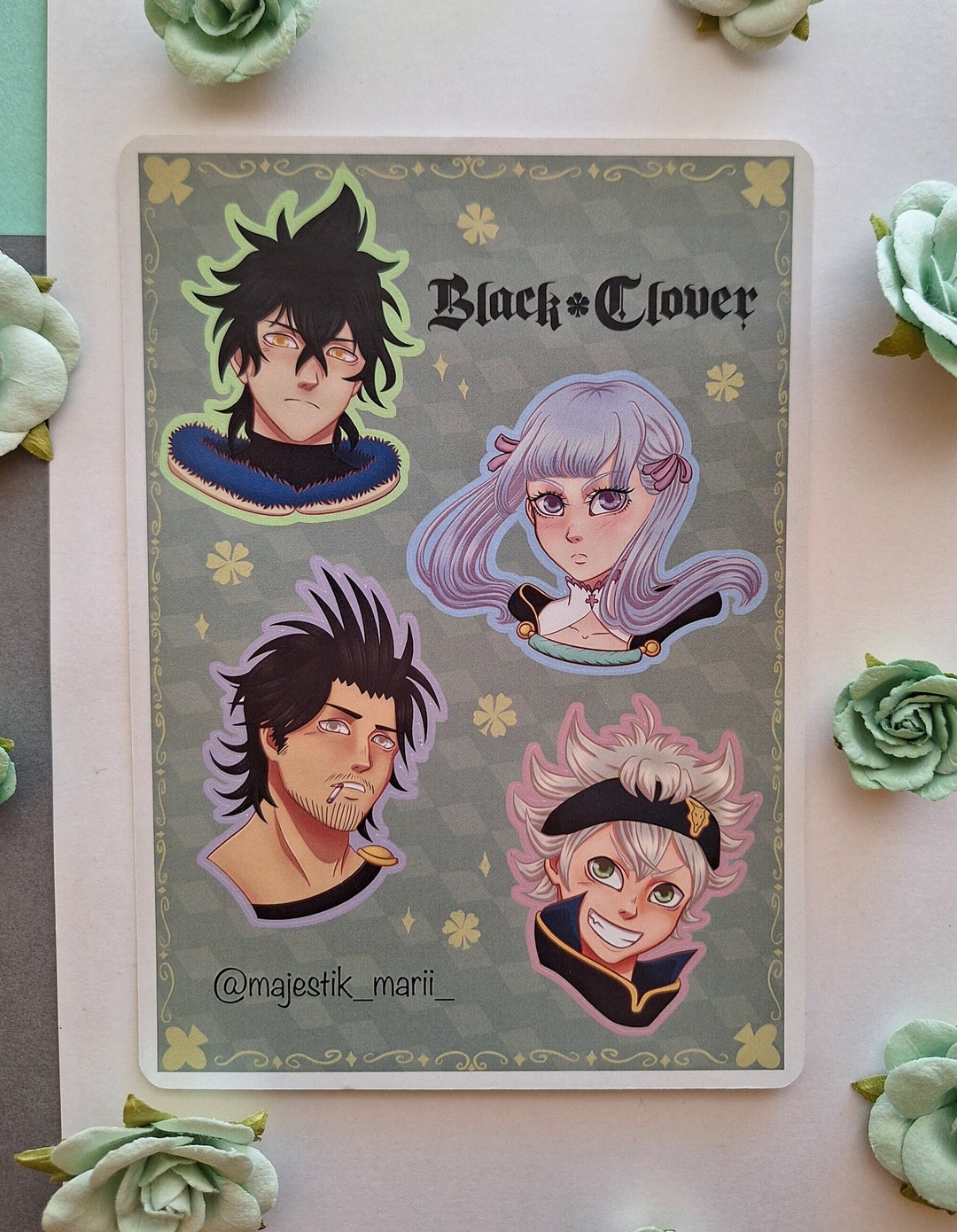Clover Anime Character Sheet 1 - Etsy