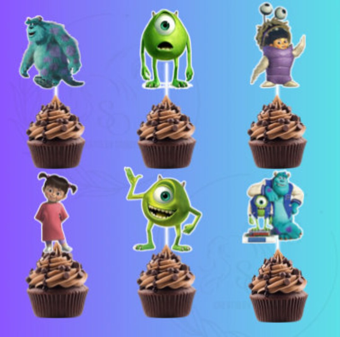 48 Monster Inc Decoration Pies, Cupcake Decorations, Monster Inc ...