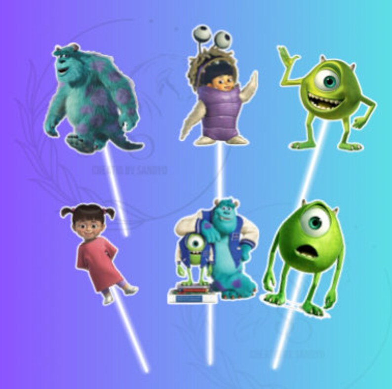 48 Monster Inc Decoration Pies, Cupcake Decorations, Monster Inc ...