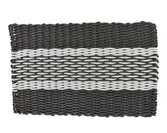 Large Rope Mat Made With Lobster Rope, Double Weave, Black and Brown - Etsy