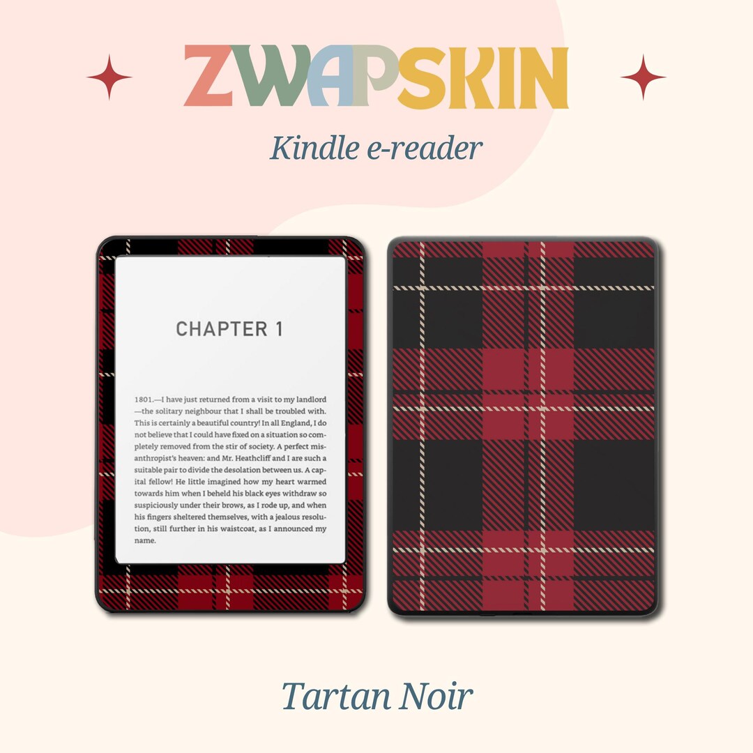 Kindle Skin – Tartan Noir Vinyl Sticker | Kindle Paperwhite, Colorsoft ...