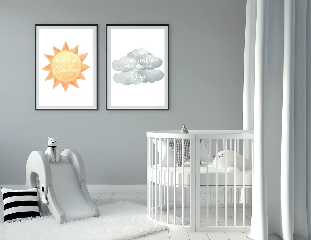 You Are My Sunshine Poster Nursery Print Little Girls Bedroom - Etsy