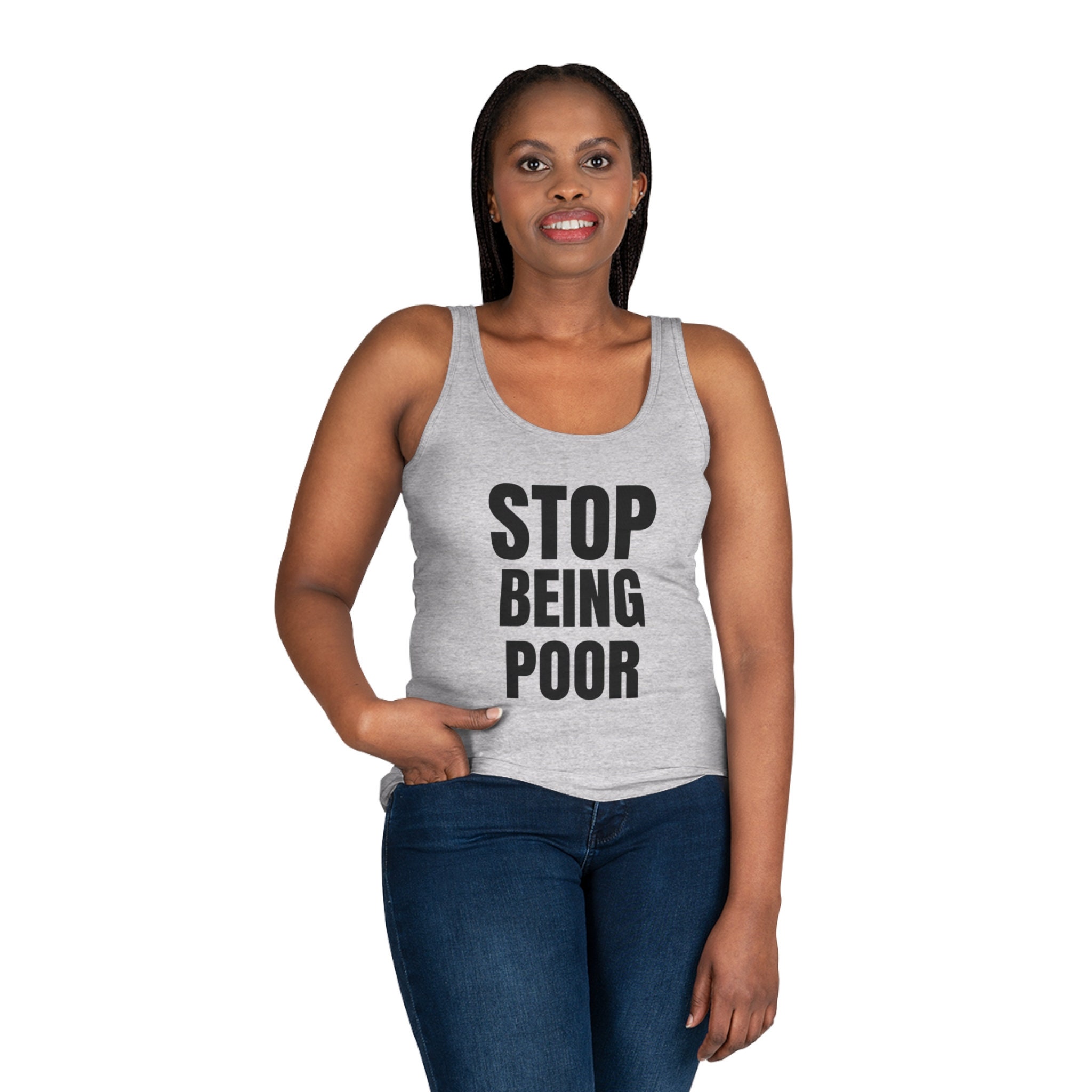 STOP BEING POOR Paris Hilton Inspired Tank Top - Etsy