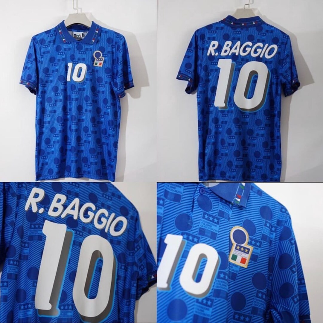 Italy 1994 Baggio World Cup Classic Jersey Retro Shirt - Etsy
