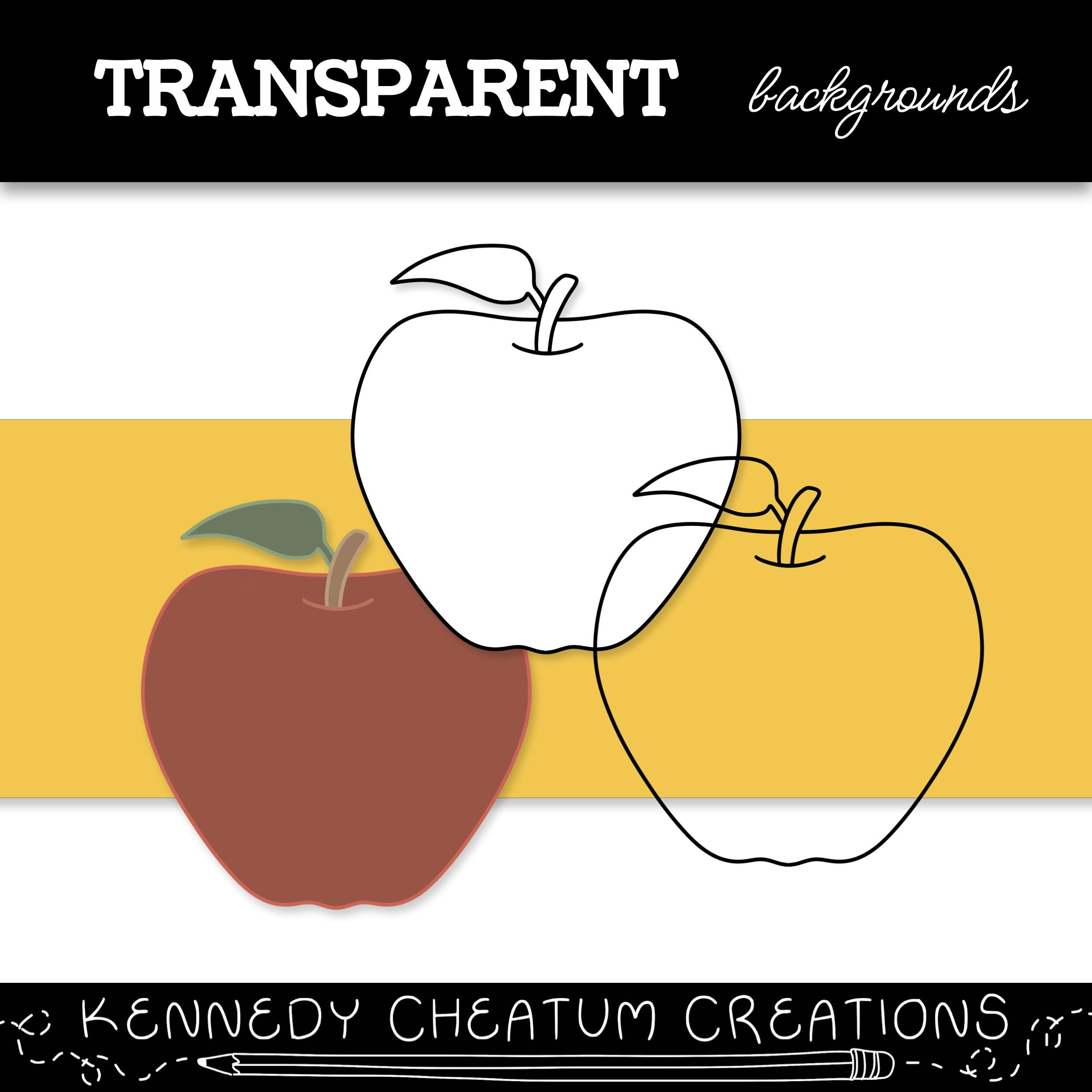 Autumn Apples Clipart - BACK TO SCHOOL Clipart, Hand Drawn Color and ...