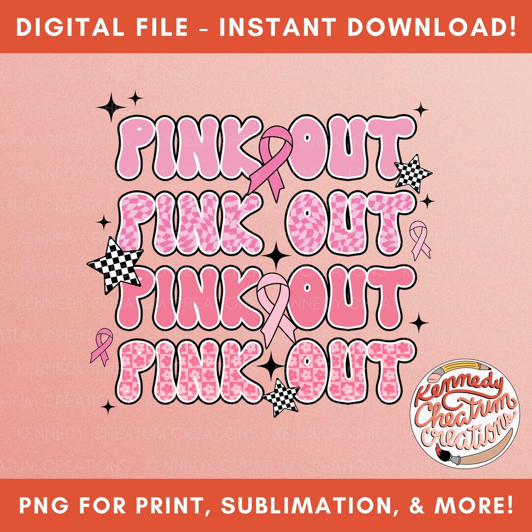 PINK OUT Patterned Breast Cancer Awareness Pink Out October Shirt ...