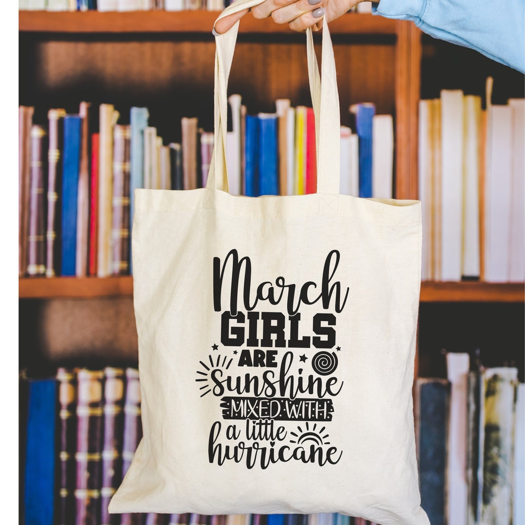 March Girls Tote Bag, March Book Bag, Eco Friendly Bag, Reusable ...