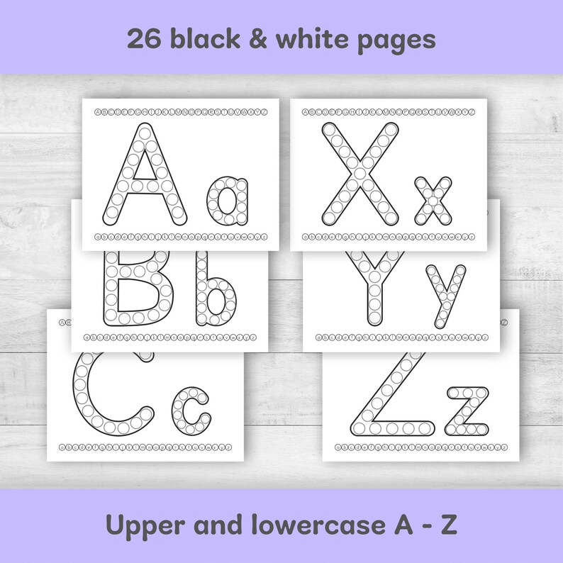 Alphabet upper & Lowercase Do a Dot Marker Worksheets - Etsy