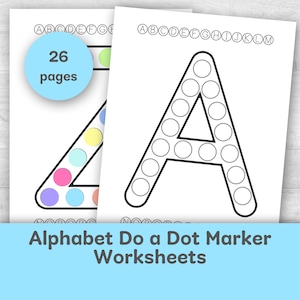 Alphabet Do a Dot Marker Worksheets: ABC Learning Activities for ...