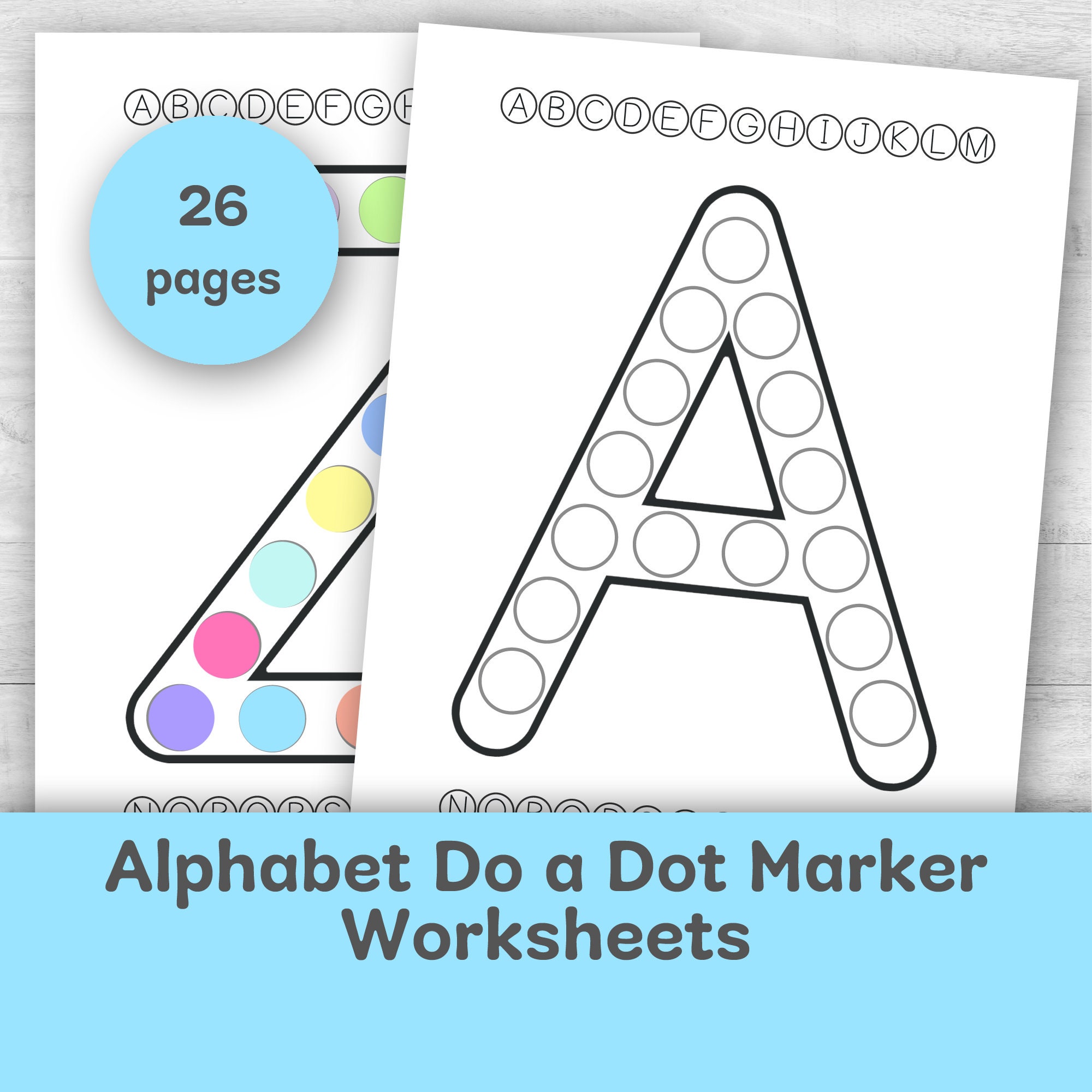 Alphabet Do a Dot Marker Worksheets: ABC Learning Activities for ...