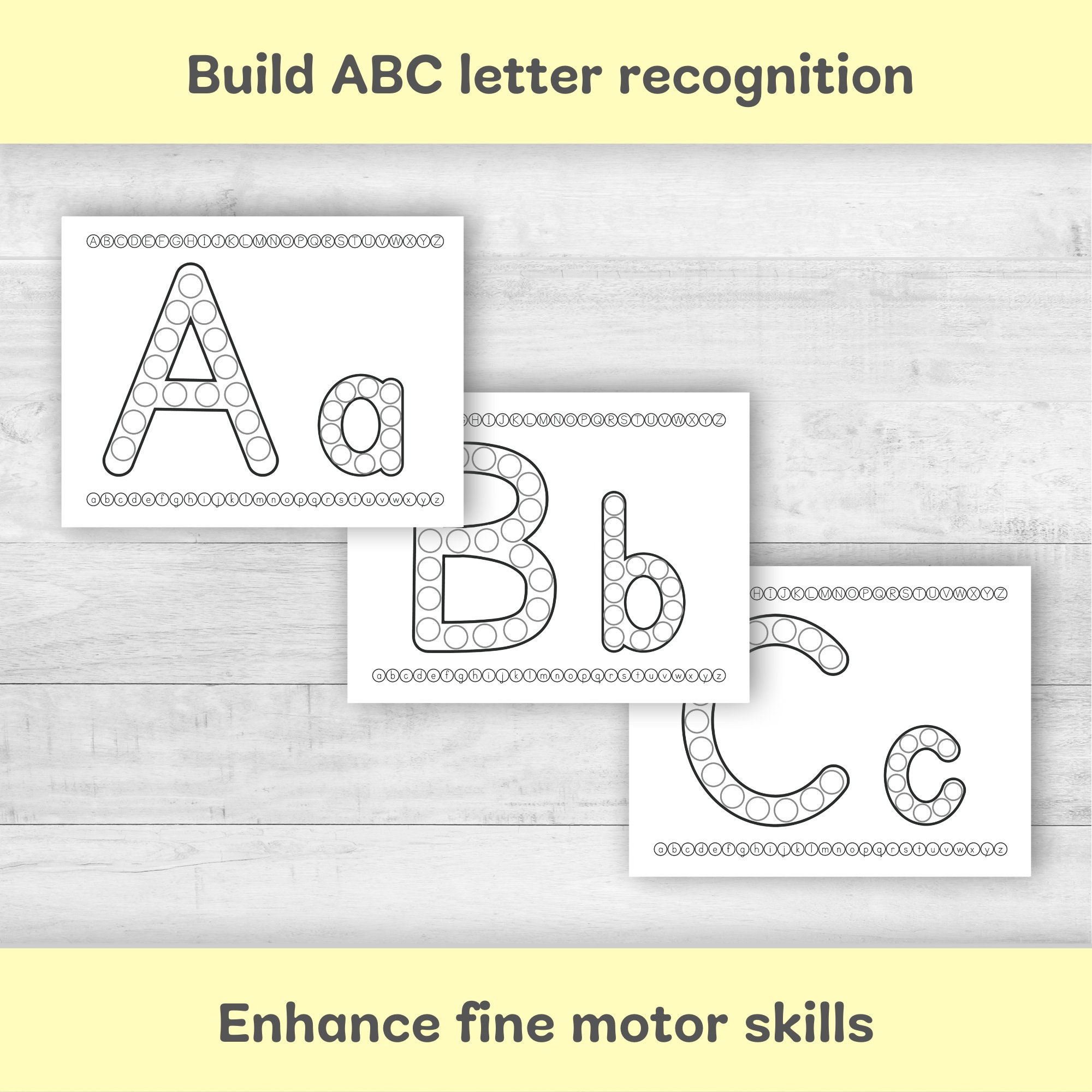 Alphabet upper & Lowercase Do a Dot Marker Worksheets - Etsy