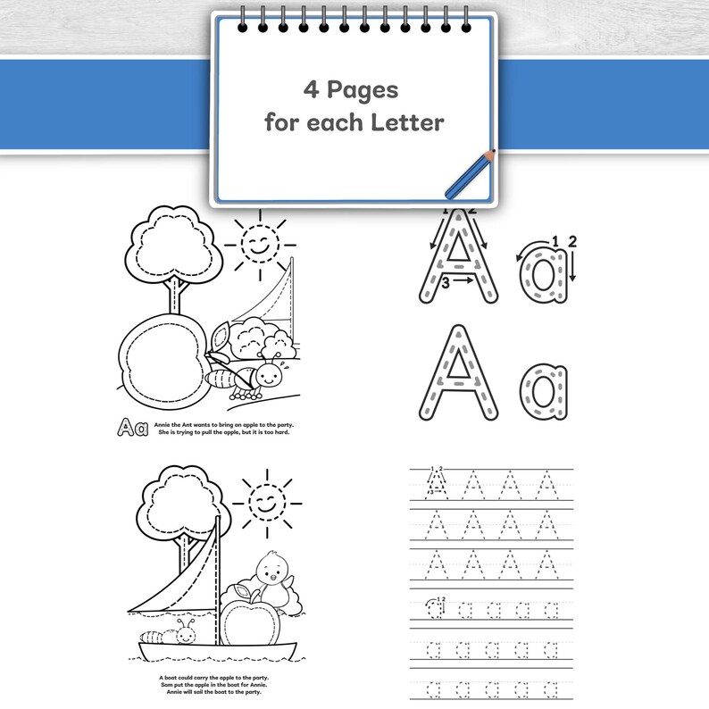 Letter Tracing and Alphabet Handwriting Practice Worksheets: Numbers ...