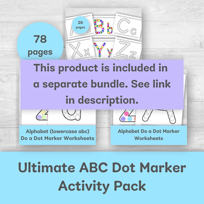 Alphabet (upper & Lowercase) Do a Dot Marker Worksheets - Etsy