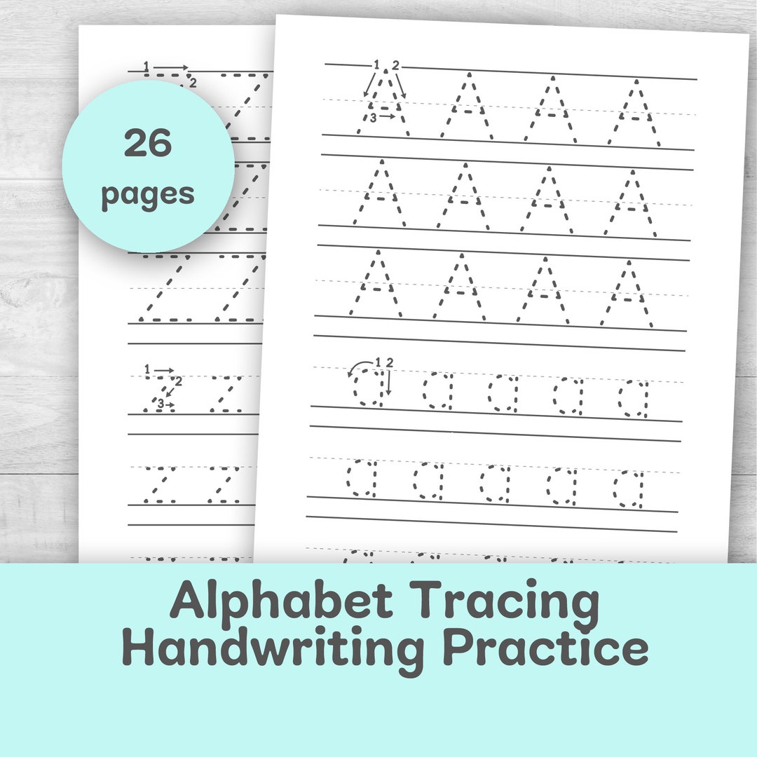 Alphabet Tracing: Handwriting Practice - Prek Worksheets - Preschool ...