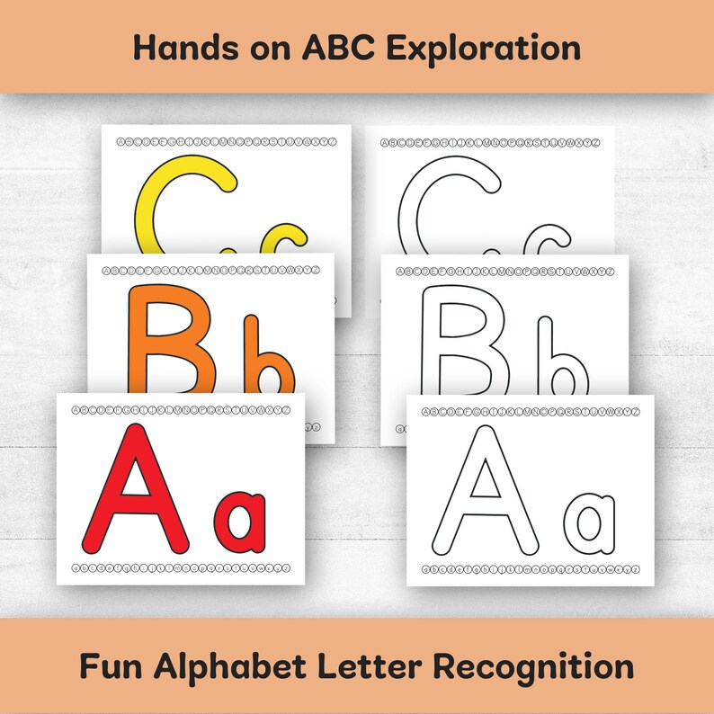 ABC Coloring Mats and Alphabet Dough Mats: Toddler Activity Worksheets ...