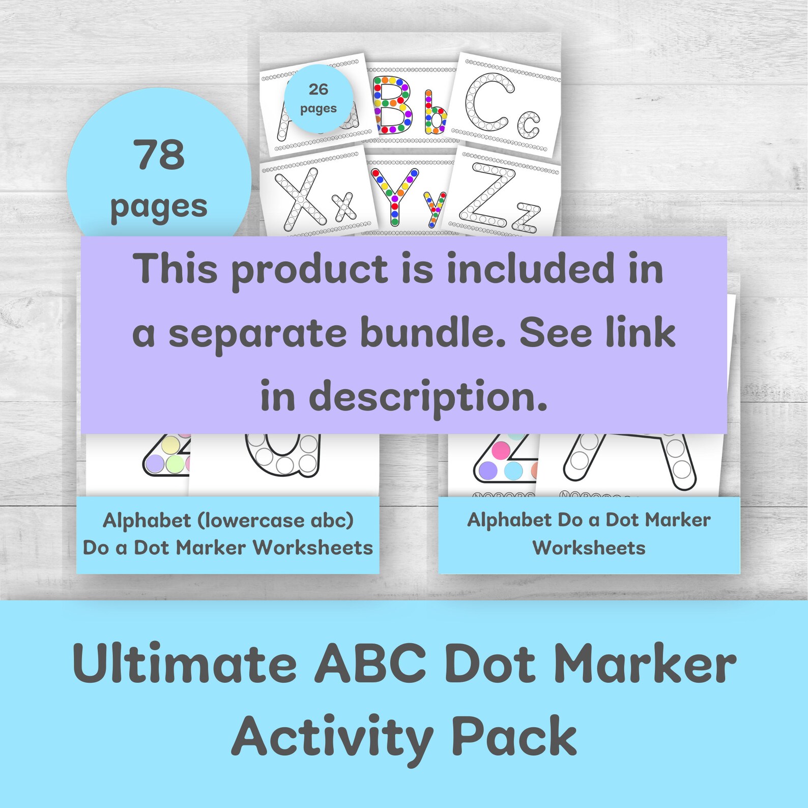Alphabet (lowercase Abc) Do a Dot Marker Worksheets: Alphabet Learning ...