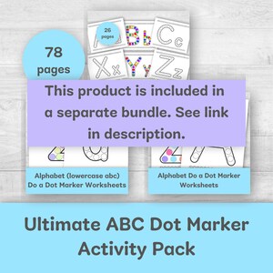 Alphabet Do a Dot Marker Worksheets: ABC Learning Activities for ...