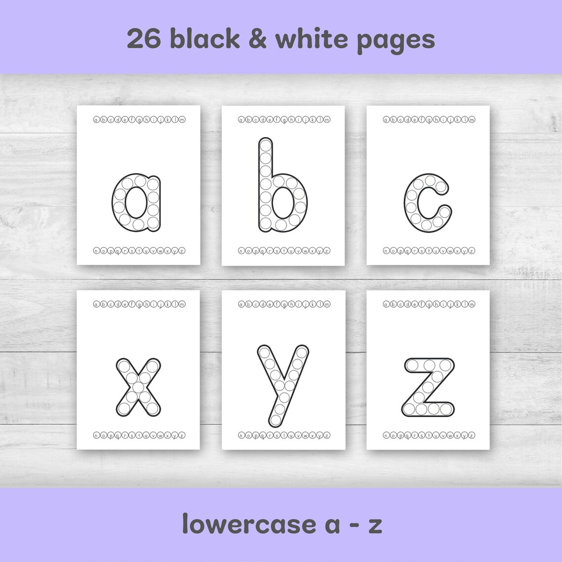 Alphabet (lowercase Abc) Do a Dot Marker Worksheets: Alphabet Learning ...