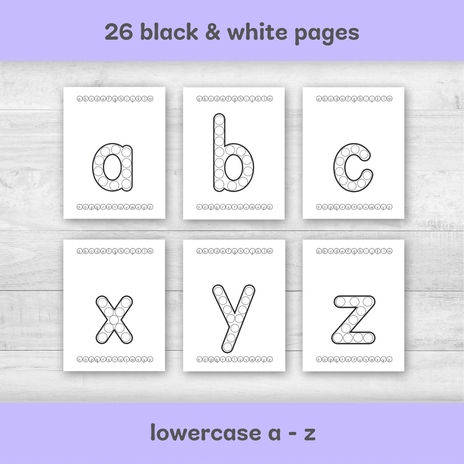 Alphabet (lowercase Abc) Do a Dot Marker Worksheets: Alphabet Learning ...