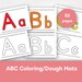 ABC Coloring Mats and Alphabet Dough Mats: Toddler Activity Worksheets ...