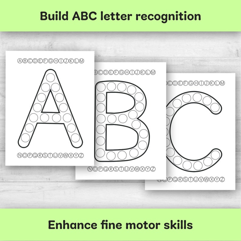 Alphabet Do a Dot Marker Worksheets: ABC Learning Activities for ...