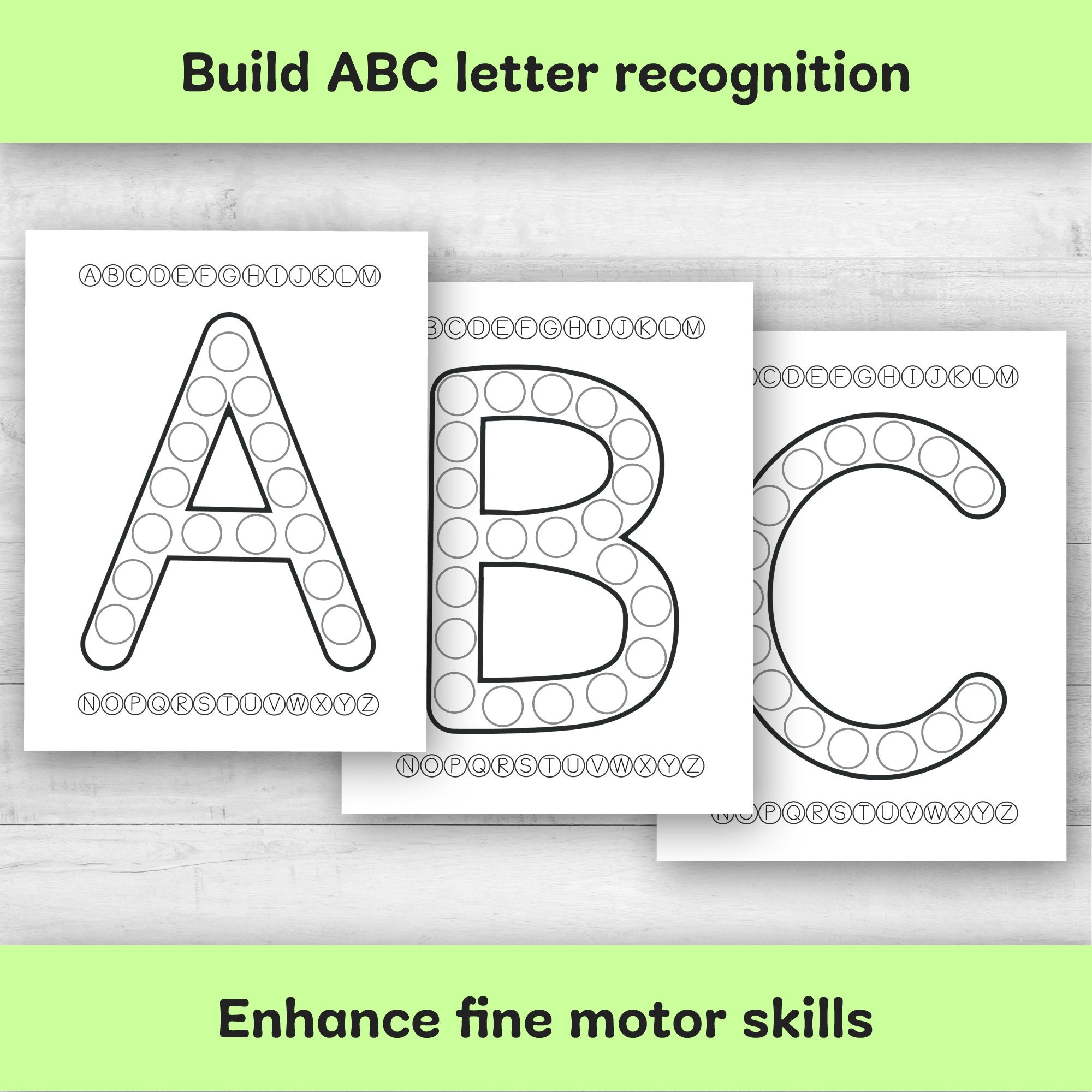 Alphabet Do a Dot Marker Worksheets: ABC Learning Activities for ...
