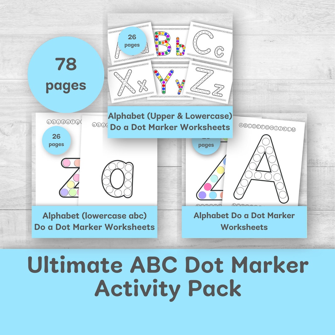 Ultimate ABC Dot Marker Activity Pack: Alphabet Worksheets - Etsy