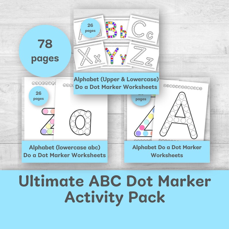 Ultimate ABC Dot Marker Activity Pack: Alphabet Worksheets - Etsy