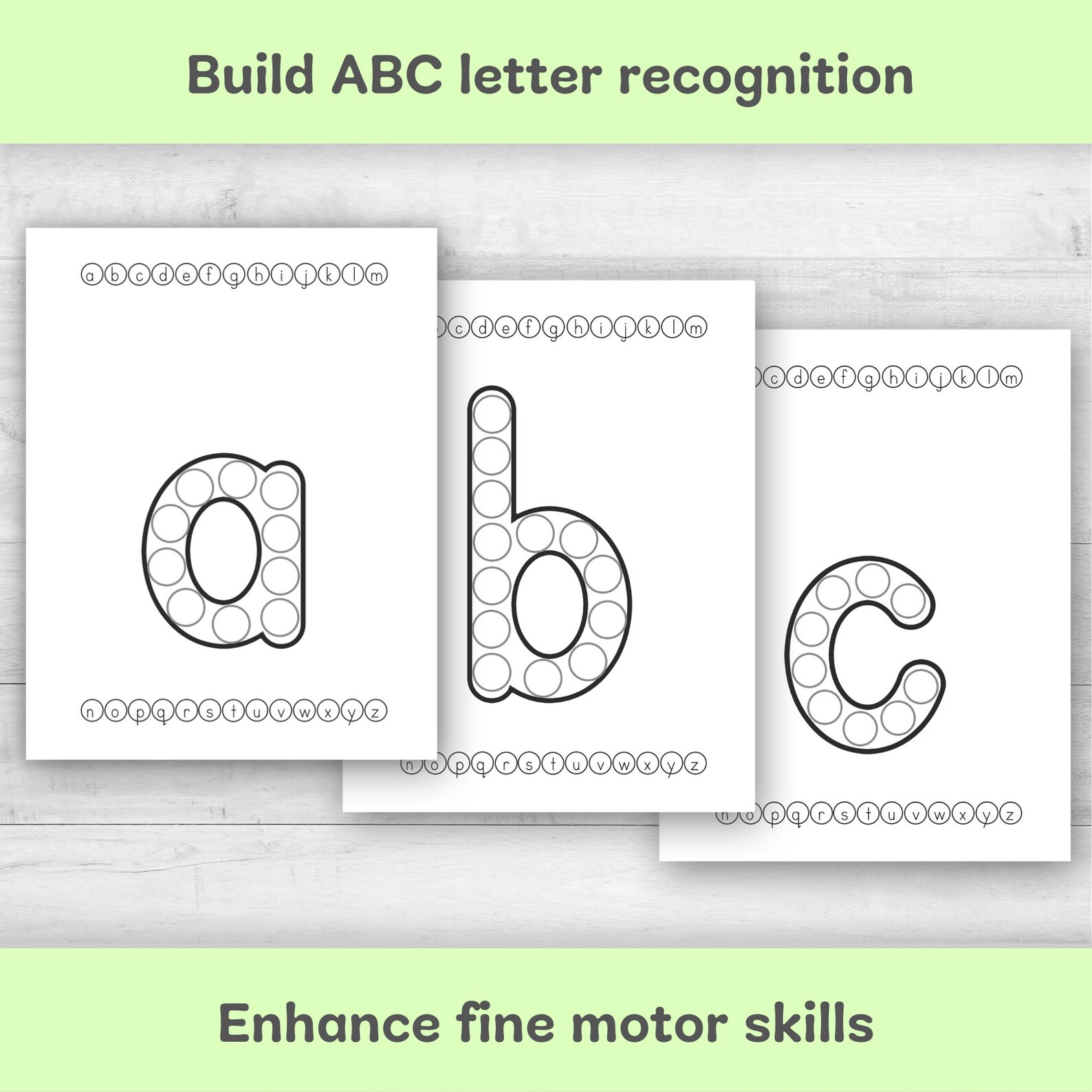 Alphabet (lowercase Abc) Do a Dot Marker Worksheets: Alphabet Learning ...