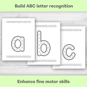 Alphabet (lowercase Abc) Do a Dot Marker Worksheets: Alphabet Learning ...
