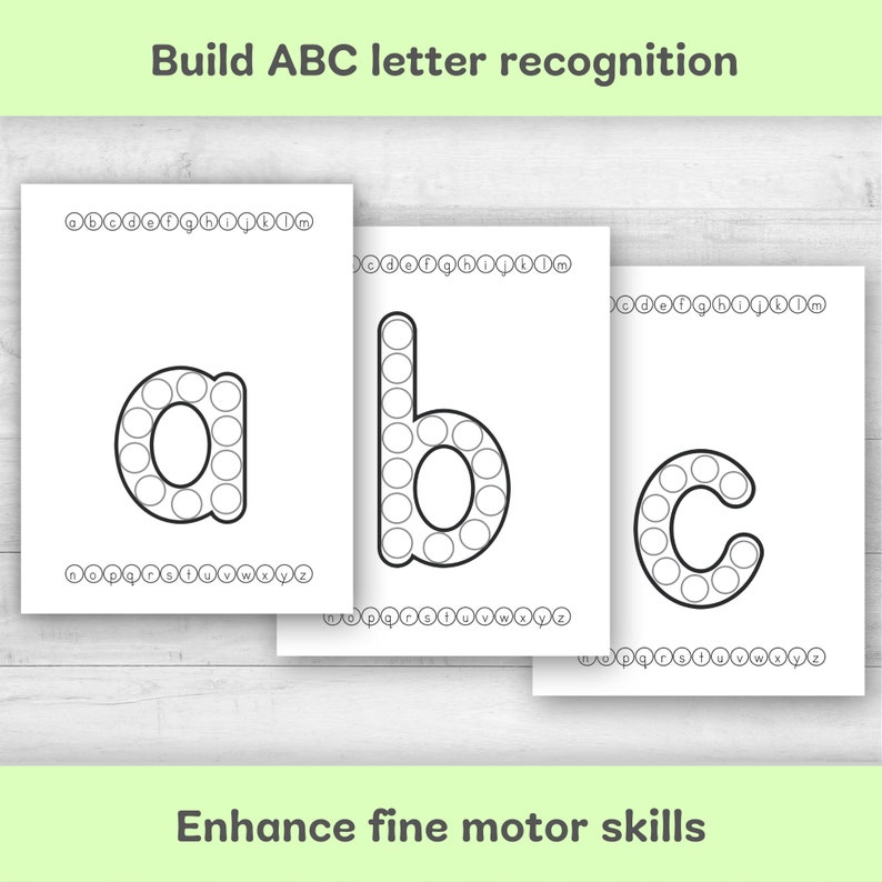 Alphabet (lowercase Abc) Do a Dot Marker Worksheets: Alphabet Learning ...