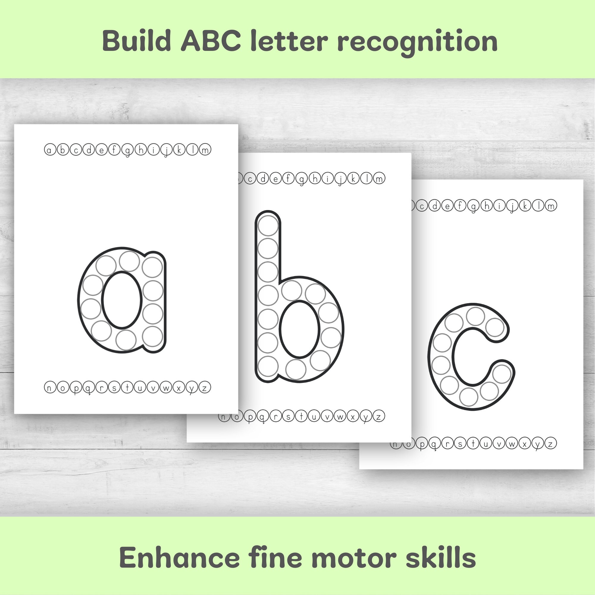 Alphabet (lowercase Abc) Do a Dot Marker Worksheets: Alphabet Learning ...