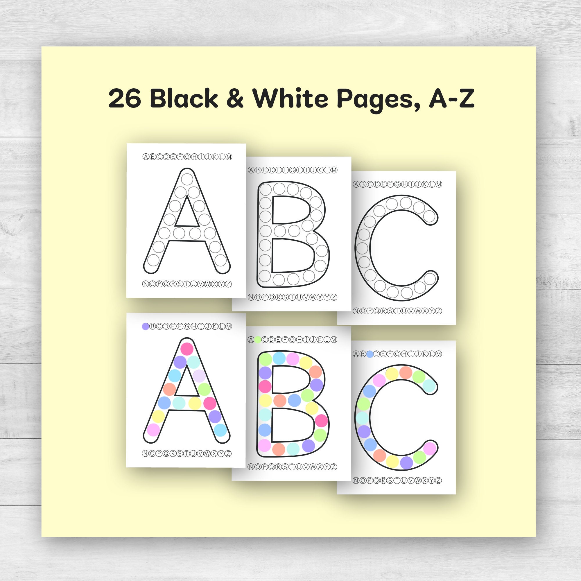 Alphabet Do a Dot Marker Worksheets: ABC Learning Activities for ...