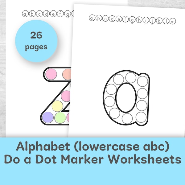Alphabet Do a Dot Marker Worksheets: ABC Learning Activities for ...