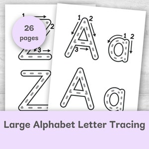 Large Alphabet Letter Tracing: Preschool Tracing and Fine Motor Skills ...