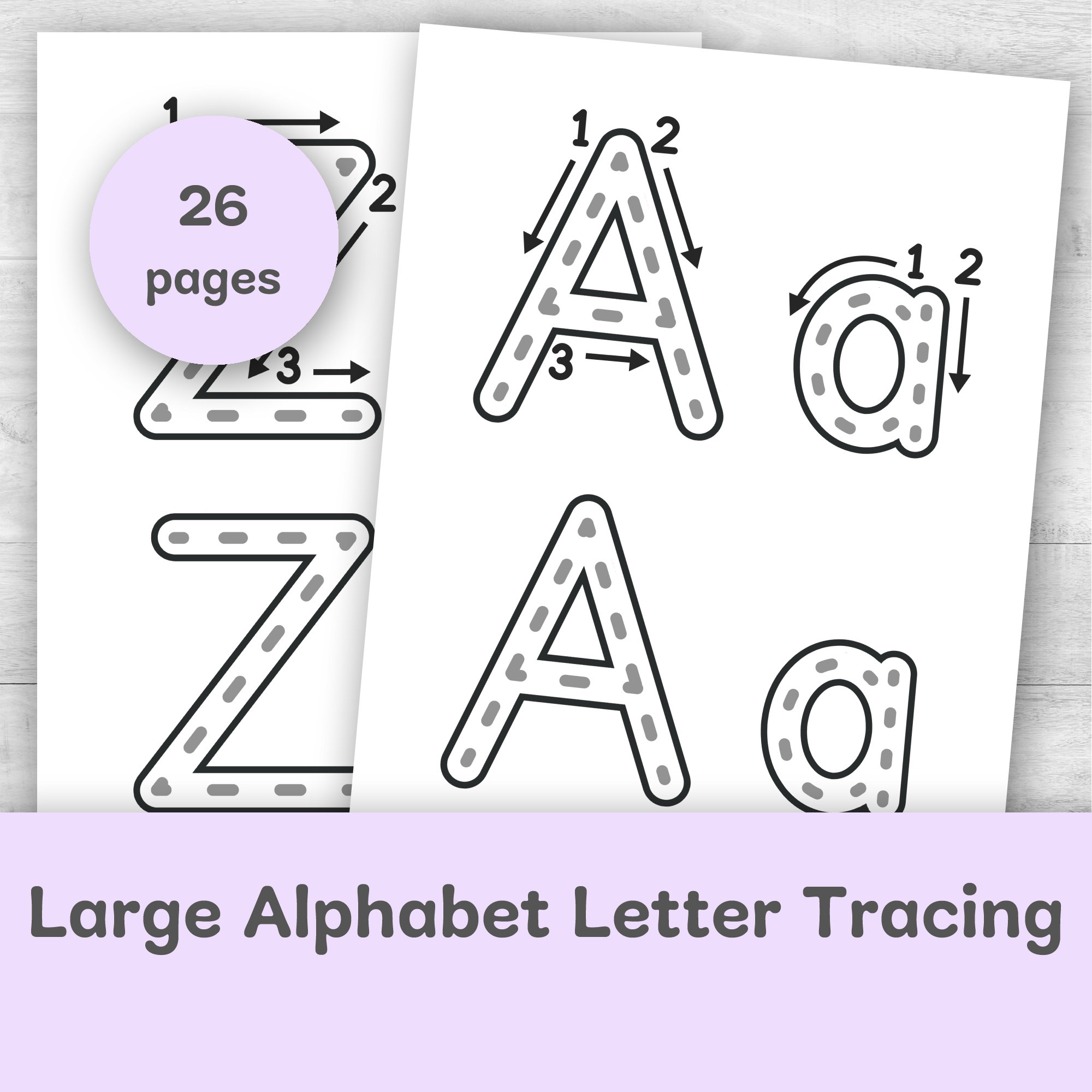 Large Alphabet Letter Tracing: Preschool Tracing and Fine Motor Skills ...