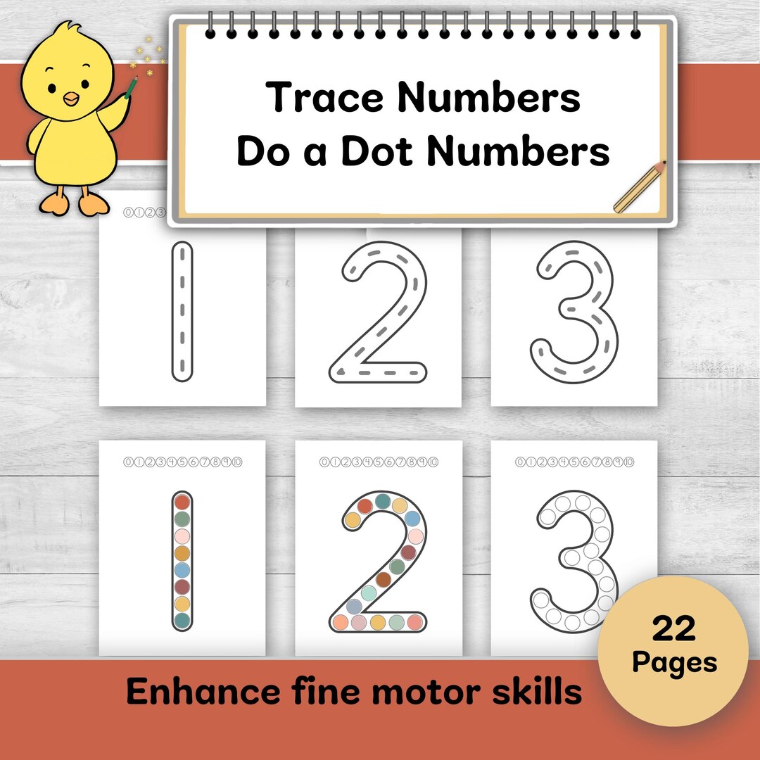 Trace Large Numbers and Do a Dot Numbers: Preschool Curriculum and ...