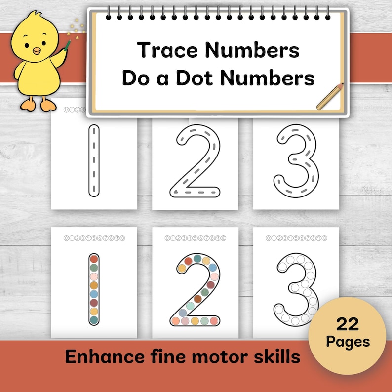 Trace Large Numbers and Do a Dot Numbers: Preschool Curriculum and ...