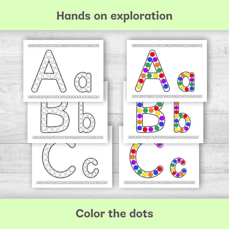 Alphabet (upper & Lowercase) Do a Dot Marker Worksheets - Etsy