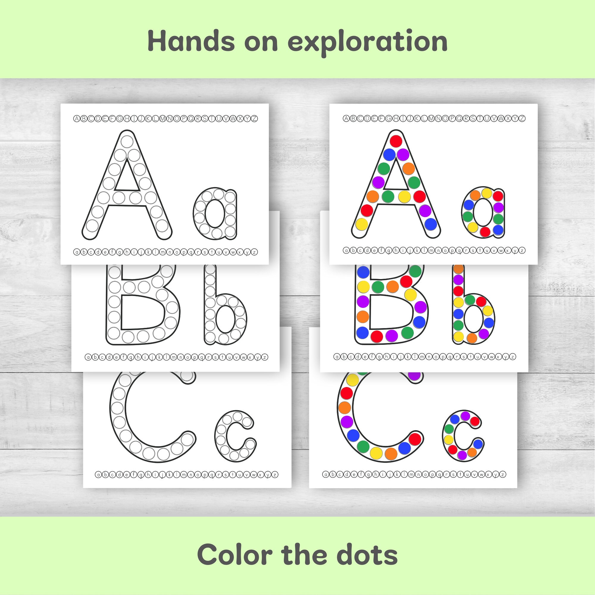 Alphabet upper & Lowercase Do a Dot Marker Worksheets - Etsy